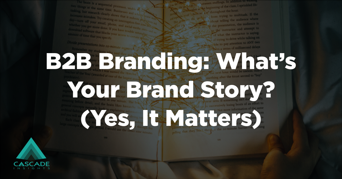 B2b Branding What S Your Brand Story Yes It Matters